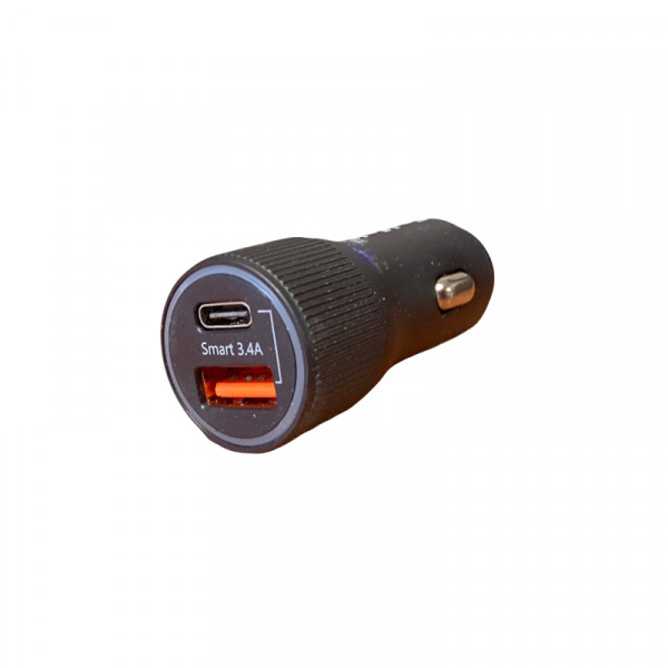 Gadjet G-Series Rapid 2 in 1 2-Port Car Charger Type-C + USB - Wilco Direct