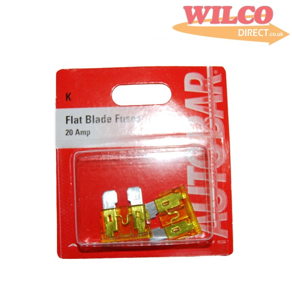 Flat Blade Fuses 20 Amp - Pack 3 - Wilco Direct