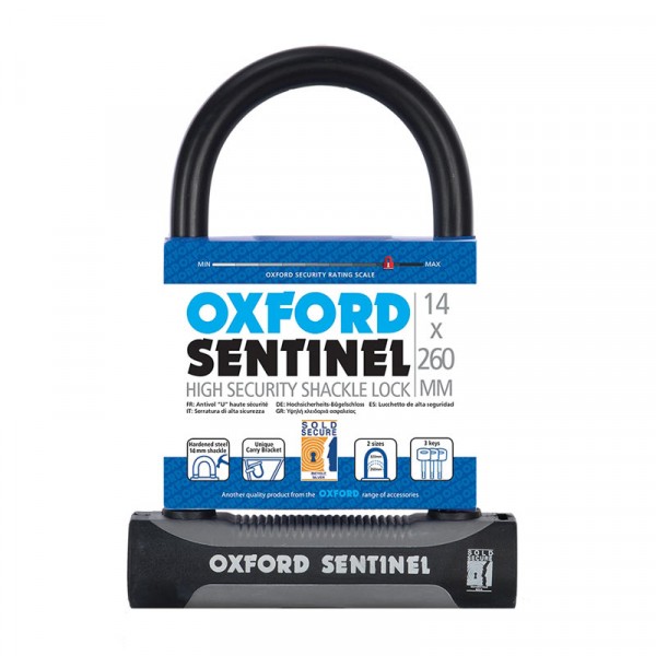 Oxford Sentinel Plus U-Lock - Wilco Direct