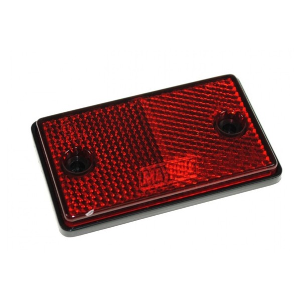 Maypole Self Adhesive Rear Red Reflector with Mounting Holes - Wilco Direct