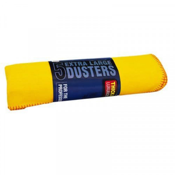 Martin Cox Extra Large Yellow Dusters - 5 Pack - Wilco Direct