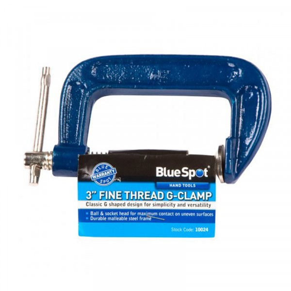 Blue Spot 3" Fine Thread G-Clamp - Wilco Direct