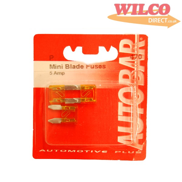 Mini Blade Fuses 5 Amp - Pack 3 - Wilco Direct