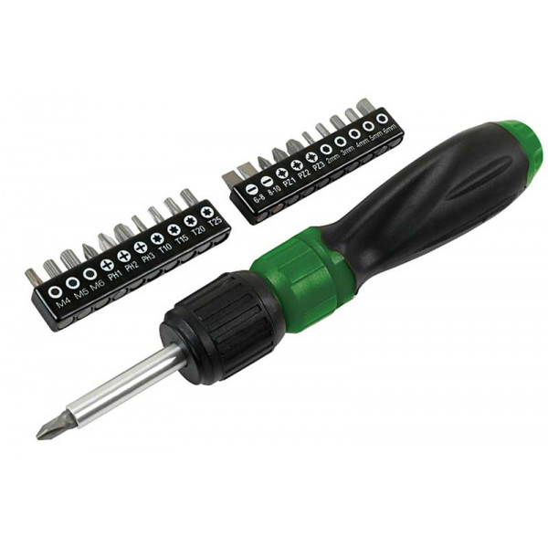 Kamasa Quad Ratchet Screwdriver Set - 22 Piece - Wilco Direct