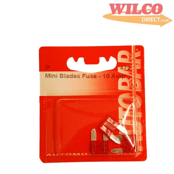 Mini Blade Fuses 10 Amp - Pack 3 - Wilco Direct