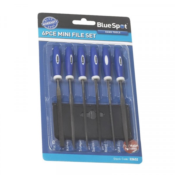 Blue Spot 6 Piece Mini File Set With Pouch - Wilco Direct