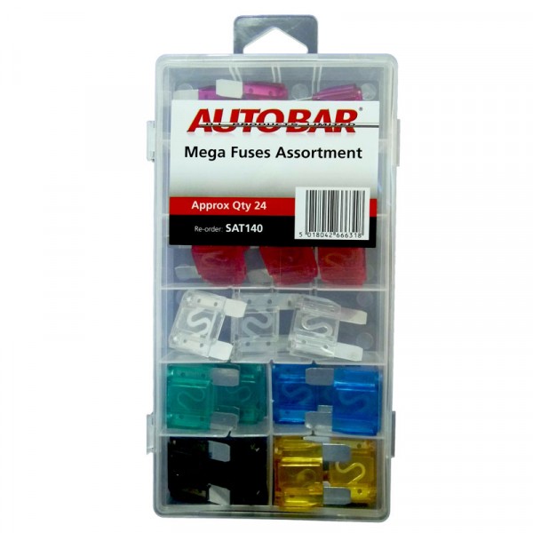 Assorted Mega Fuses - Pack 24 - Wilco Direct