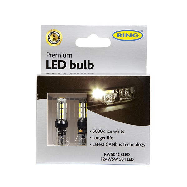 Ring 12v W5W 6000K Premium Long Life LED Bulb - Wilco Direct