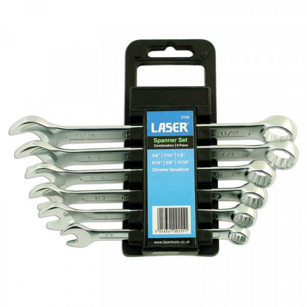 Laser Combination Spanner Set - 6 Piece - Wilco Direct